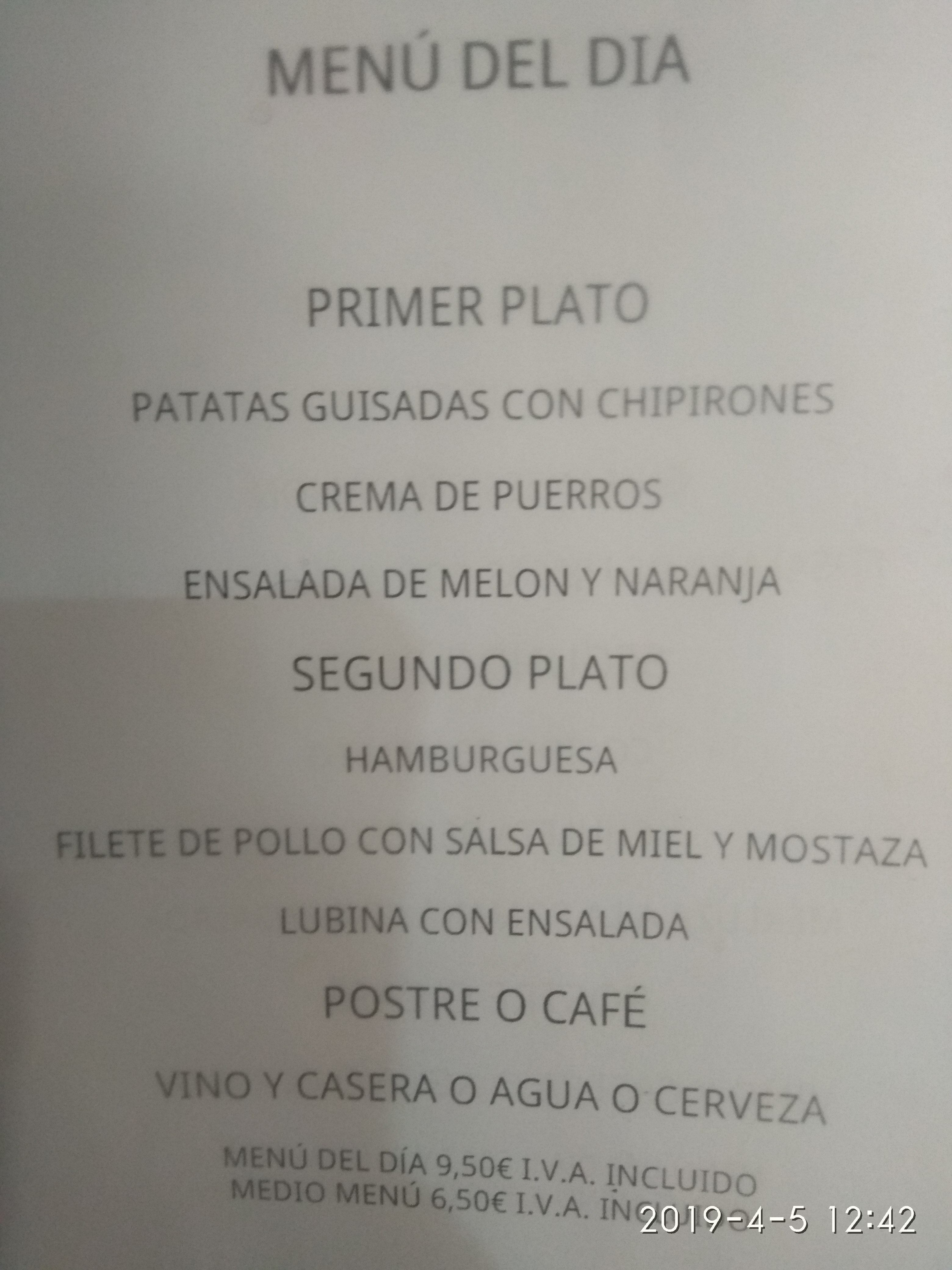 Casa Julián | Menu